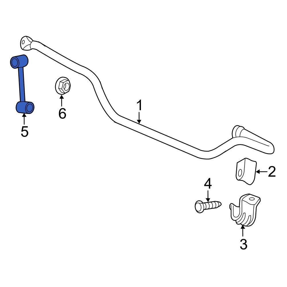 Jeep OE 68069655AC - Front Left Suspension Stabilizer Bar Link
