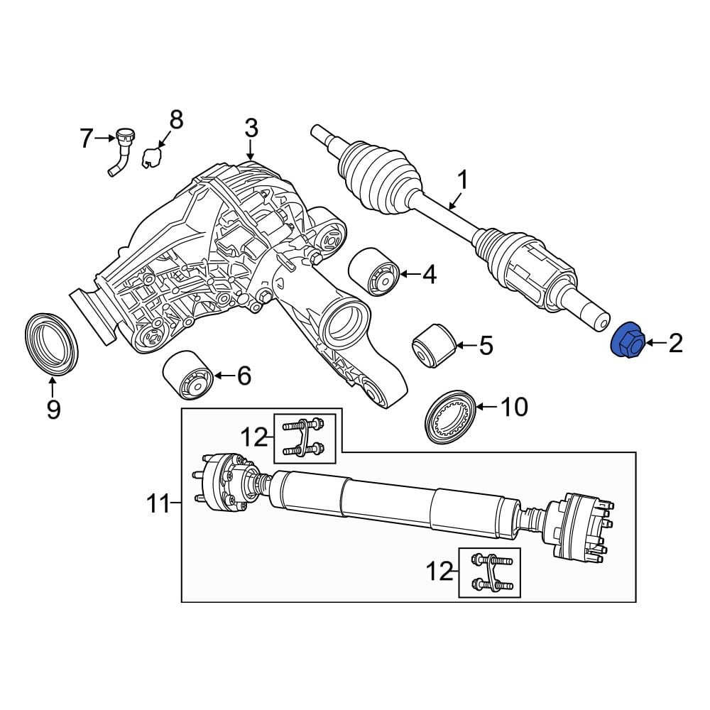 Jeep OE 6509298AA - Front CV Joint Nut