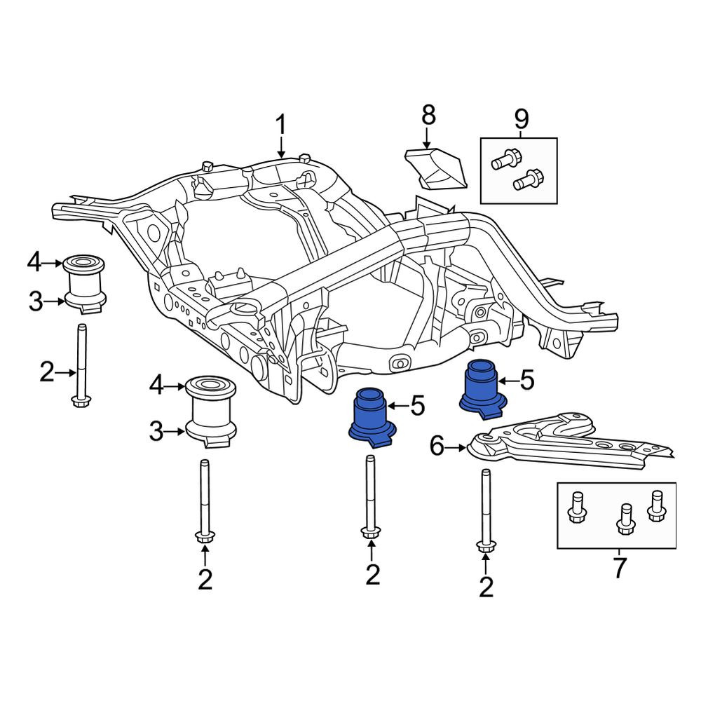 Jeep OE 52124861AB - Front Suspension Crossmember Stop