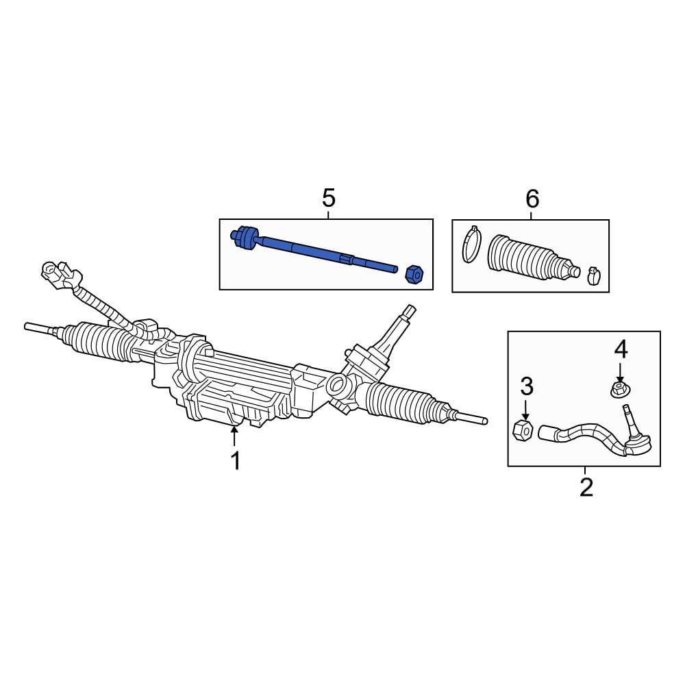 Jeep OE 68303631AA - Left Outer Steering Tie Rod End