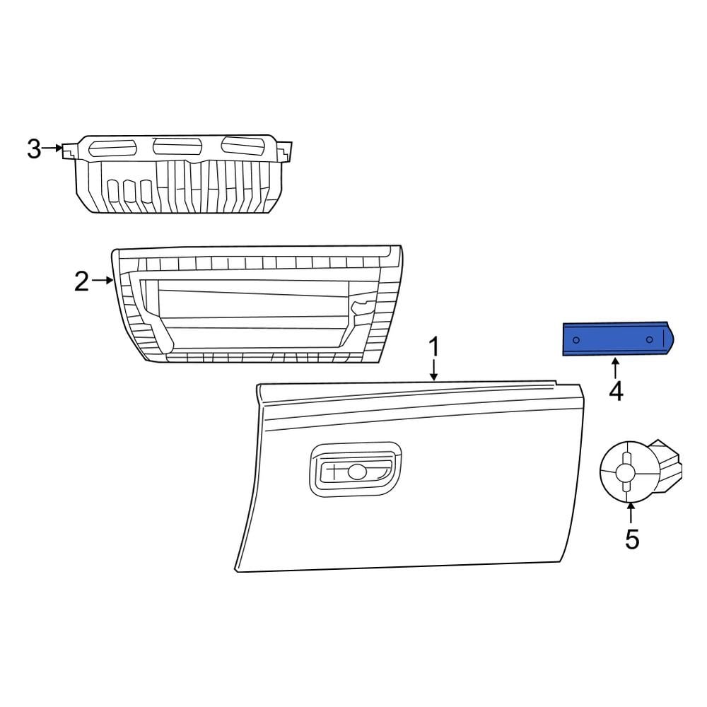 Jeep OE 68086496AF - Front Glove Box Door Bumper