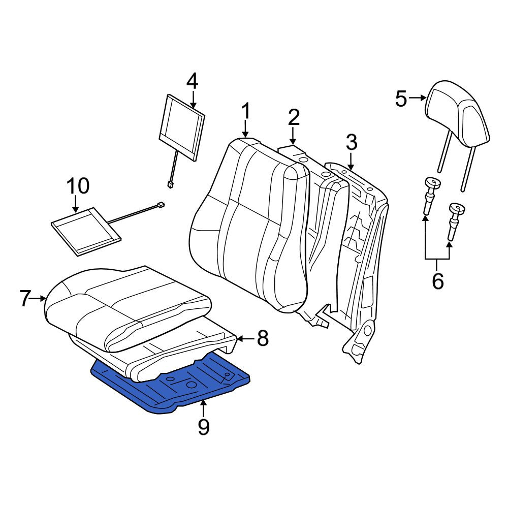 Jeep OE 68469531AA - Front Seat Frame