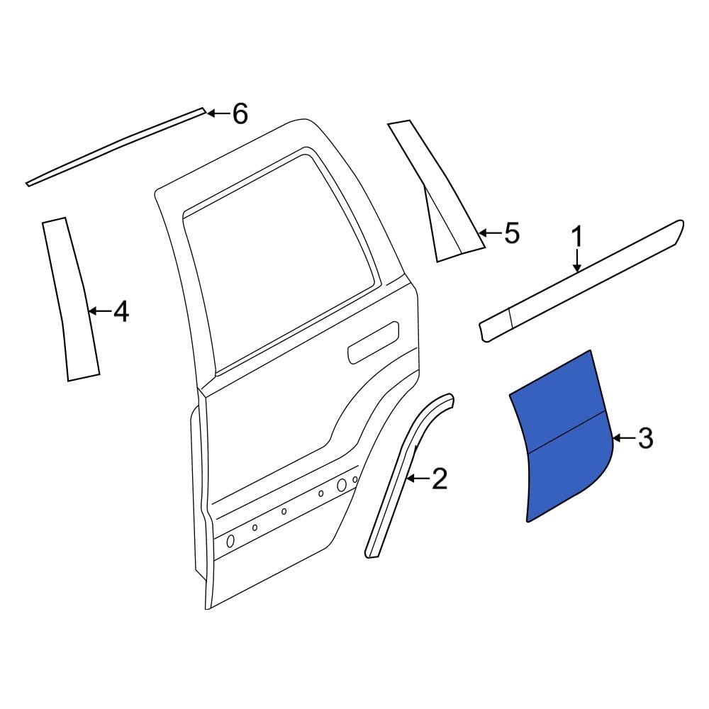 Jeep OE 68172489AA - Rear Left Stone Guard