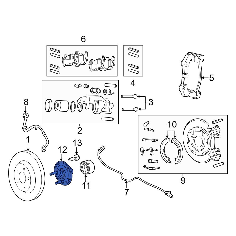 Jeep OE 4779612AE - Rear Wheel Hub