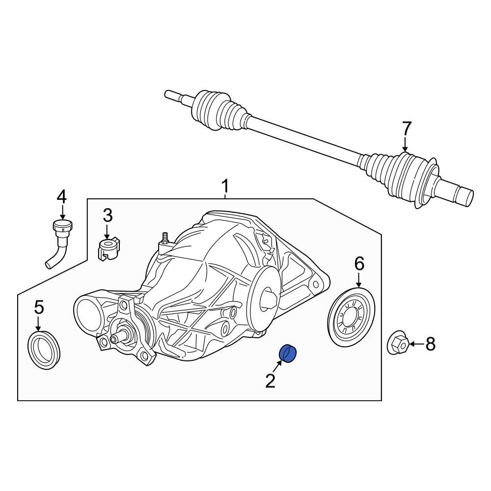 Jeep OE 68530769AA - Front Differential Drain Plug