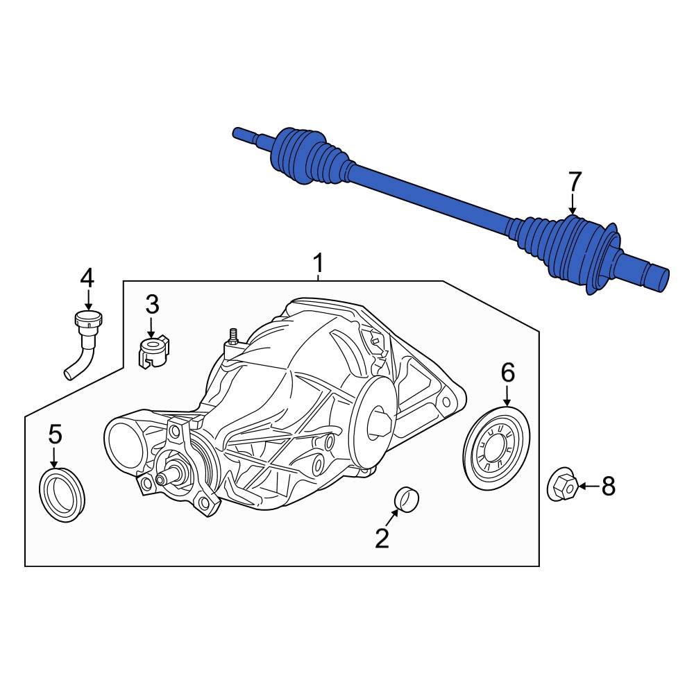Jeep OE 4578885AC - Front Left CV Axle Assembly
