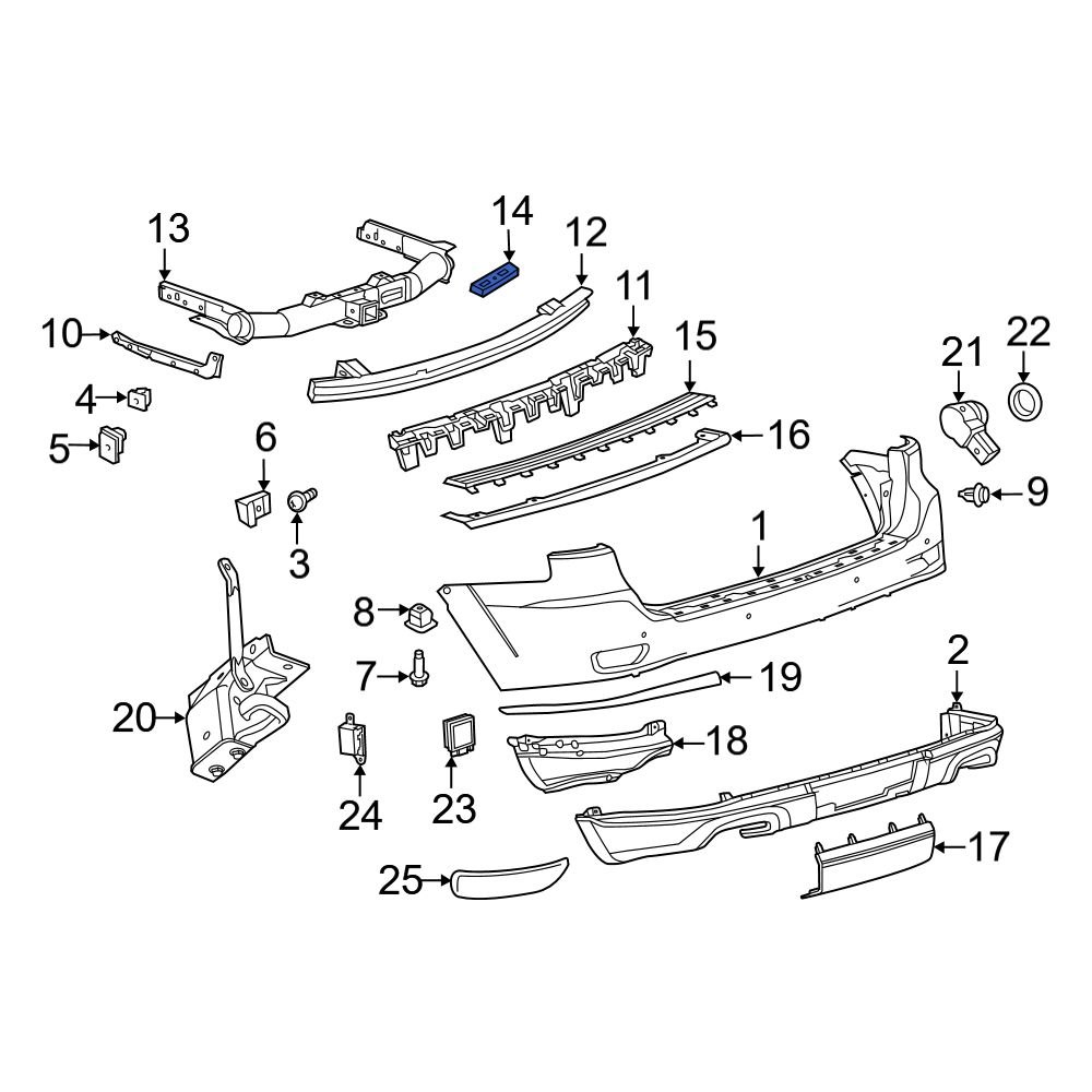Jeep OE 68048927AB - Bumper Impact Bar Bracket
