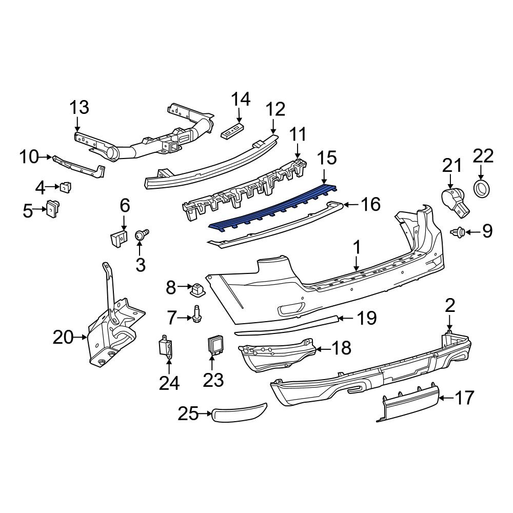 Jeep OE 68111633AB - Rear Bumper Step Pad