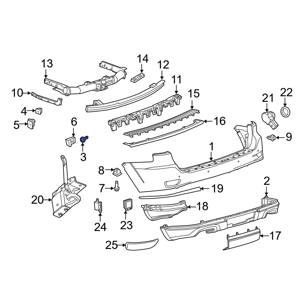 Jeep OE 6506161AA - Bumper Cover Screw