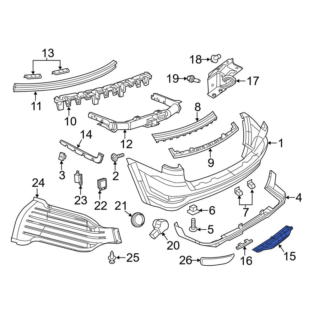 Jeep OE 1WD25TZZAE - Rear Valance Panel