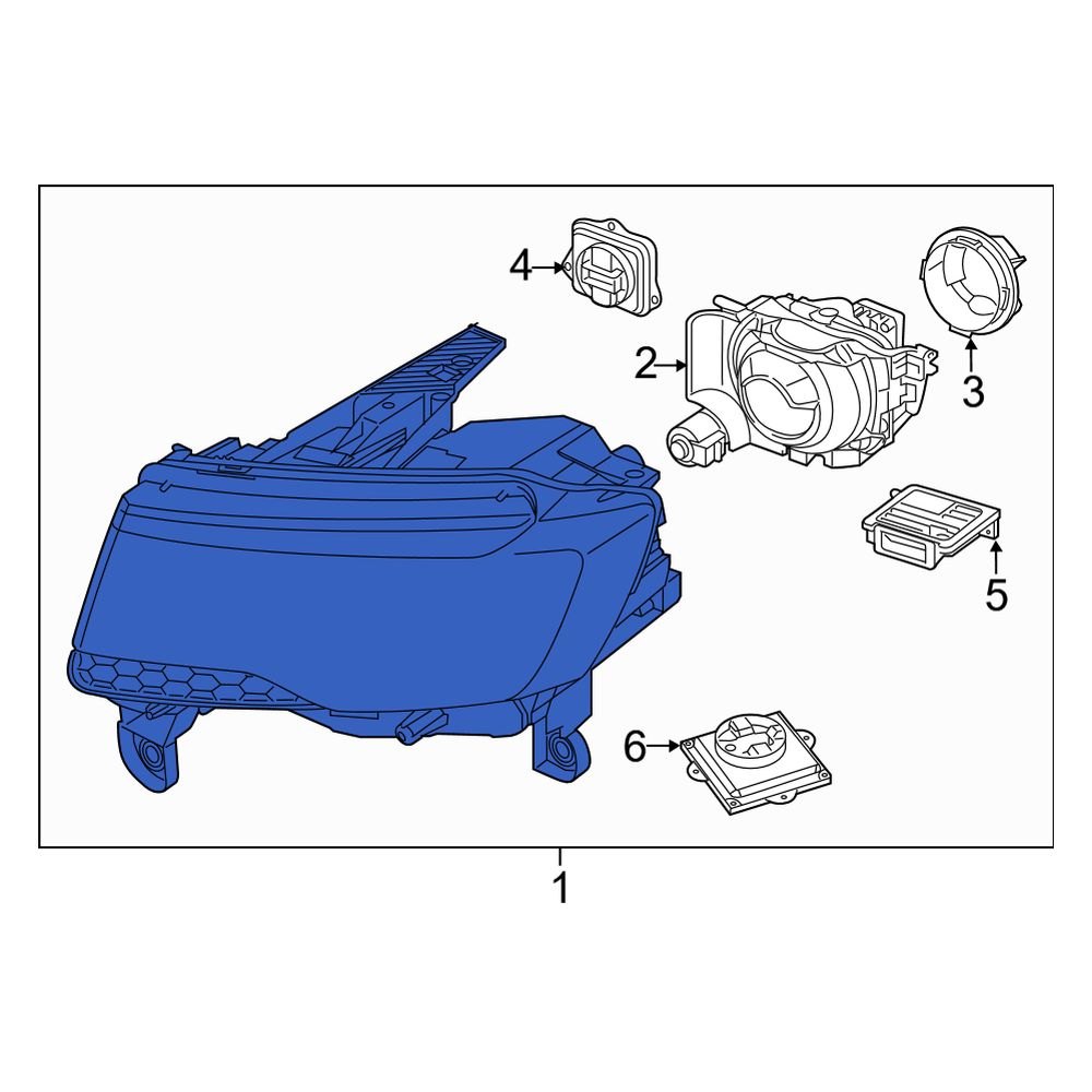 Jeep OE 68266660AI - Front Right Headlight Assembly