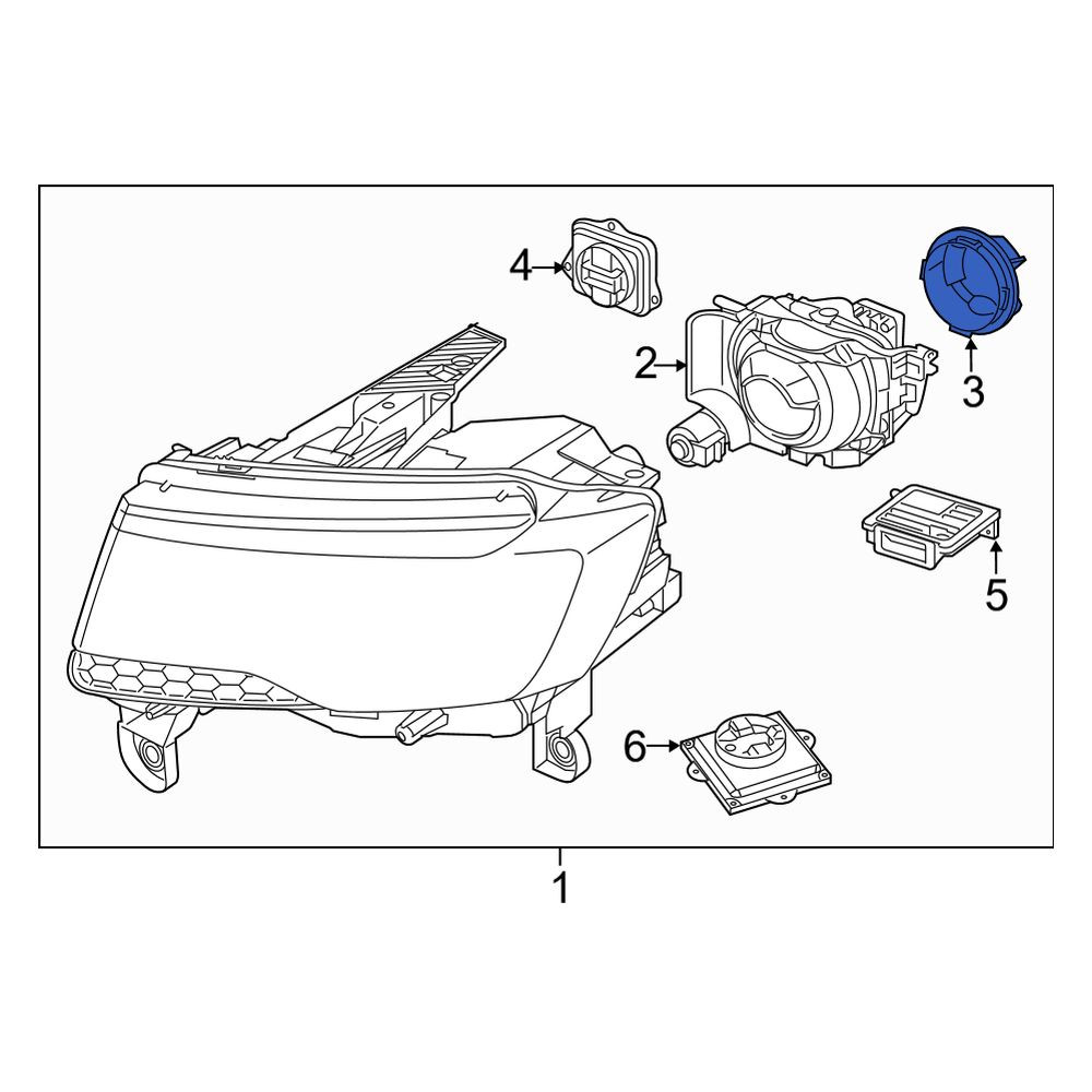 Jeep OE 68222838AA - Front Headlight Bulb Cap