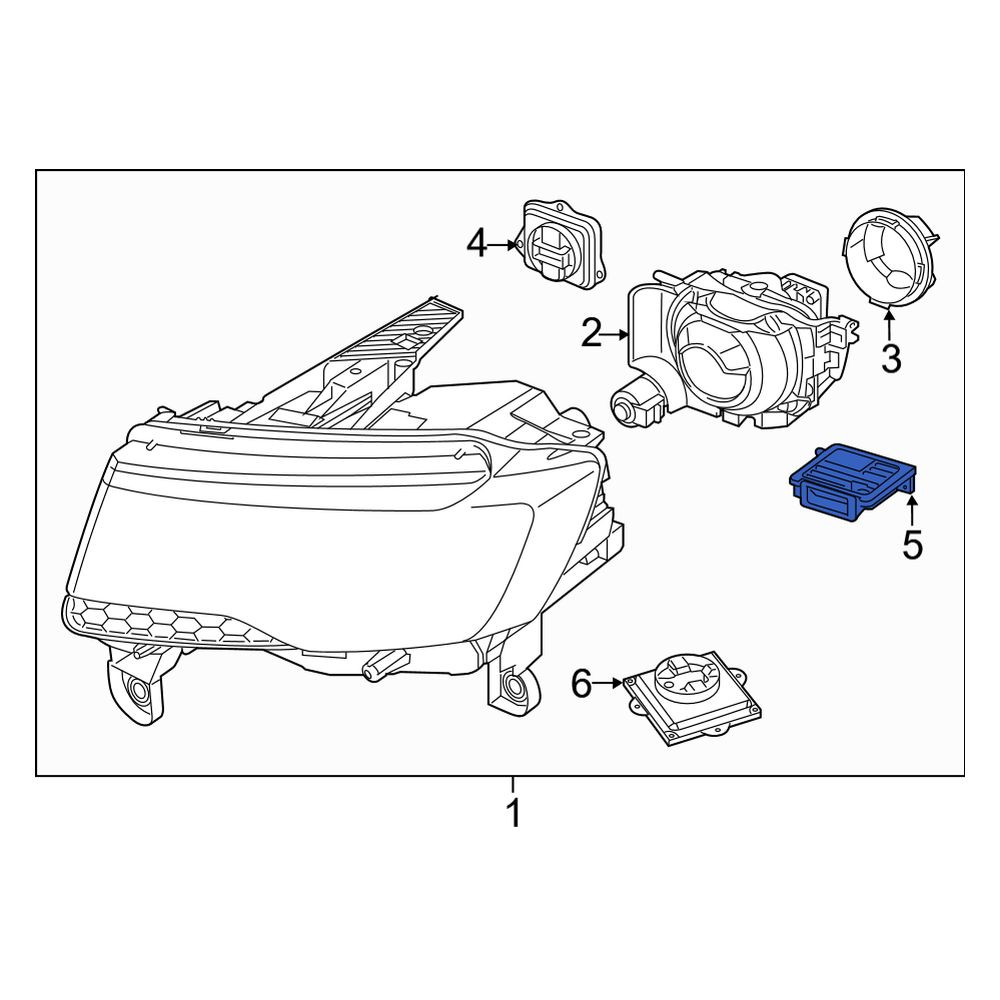 Jeep OE 68222897AA - Front High Intensity Discharge (HID) Lighting Ballast