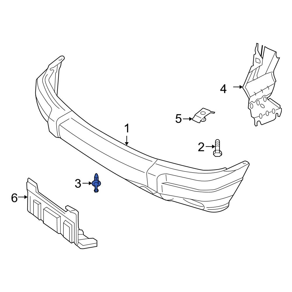 Jeep OE 55176248 - Bumper Cover Retainer