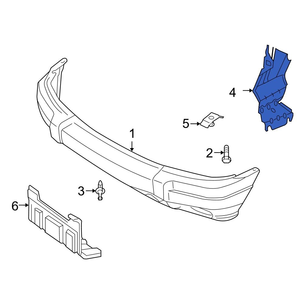 Jeep OE 55296138AB - Front Bumper Cover Reinforcement