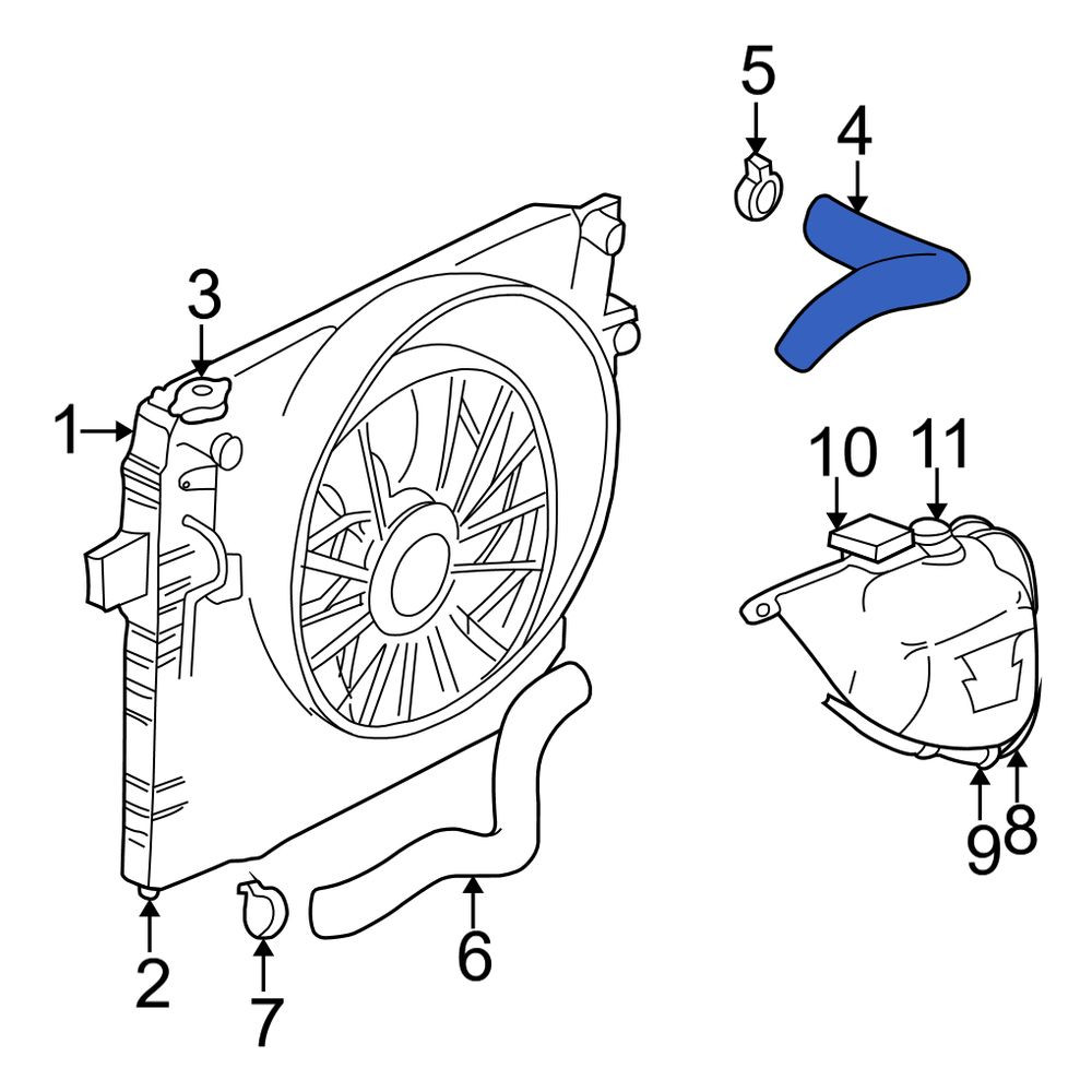 Jeep OE 52079406AC - Upper Radiator Coolant Hose