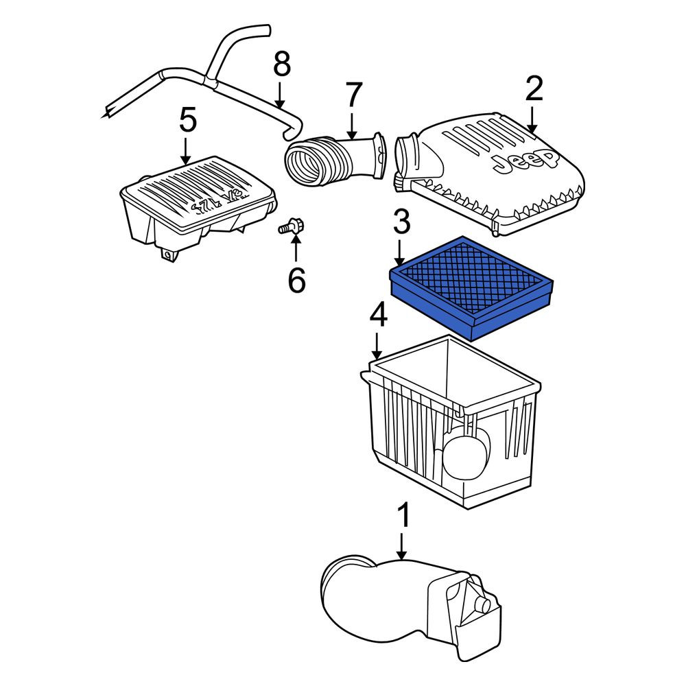 Jeep OE 53007386AB - Engine Air Filter