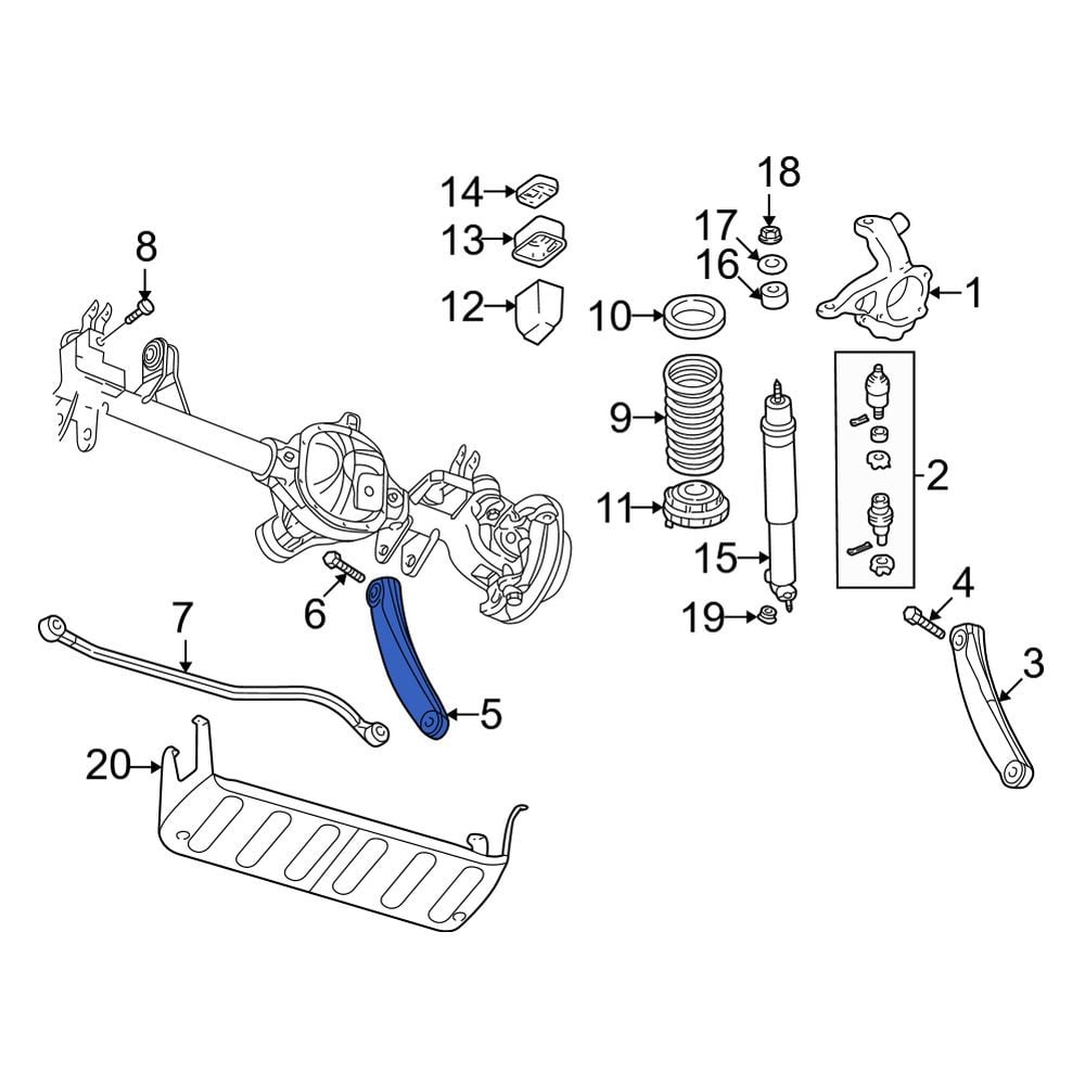 Jeep OE 52088217AD - Front Lower Suspension Control Arm