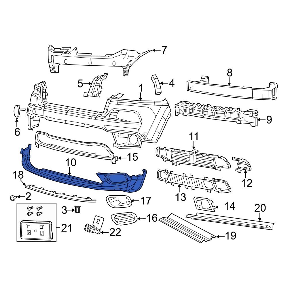 Jeep OE 68232307AD - Rear Lower Bumper Cover