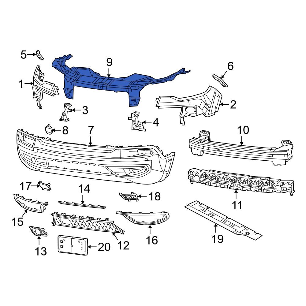 Jeep OE 68286821AD - Front Radiator Support Access Cover