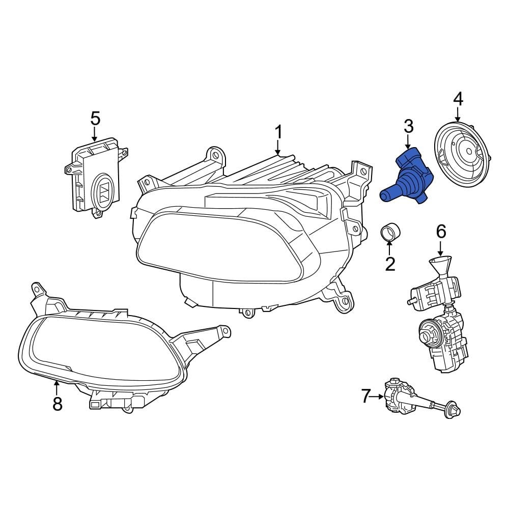 Jeep OE L0000D3S - Front Headlight Bulb