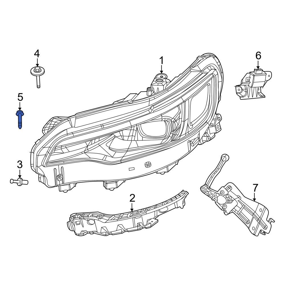 Jeep OE 6510419AA - Headlight Mounting Screw