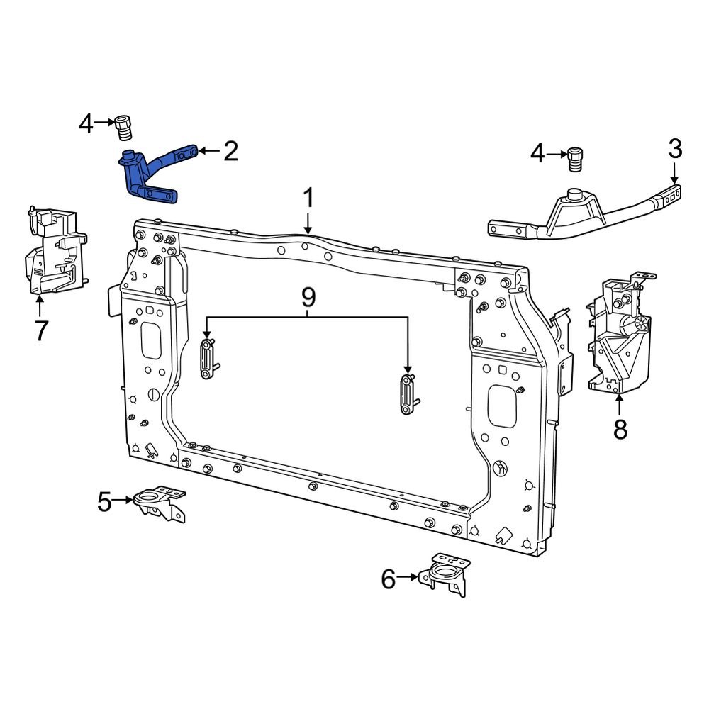 Jeep OE 68537338AA - Right Upper Radiator Support Bracket