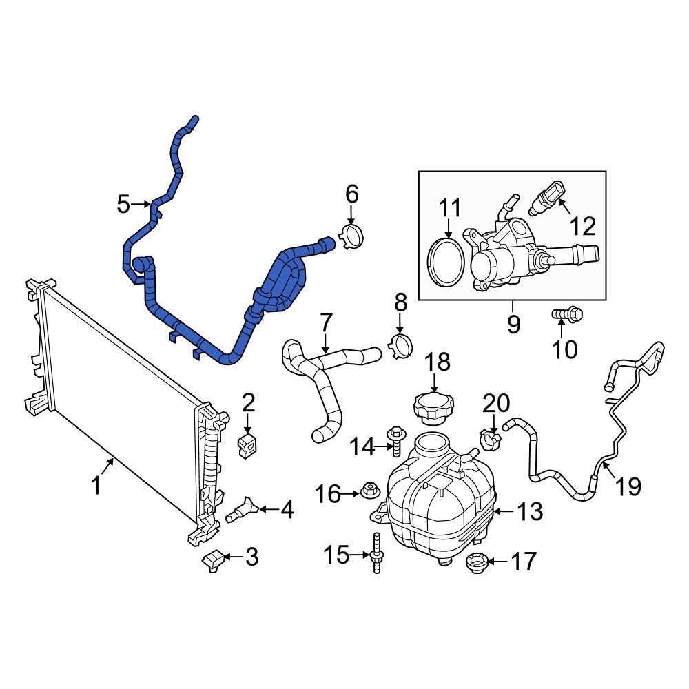 Jeep OE 68102138AG - Lower Radiator Coolant Hose