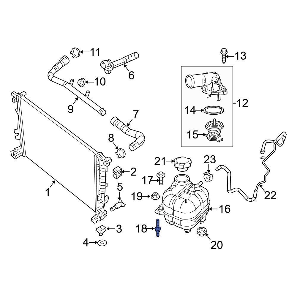 Jeep OE 6512266AA - Engine Coolant Reservoir Stud