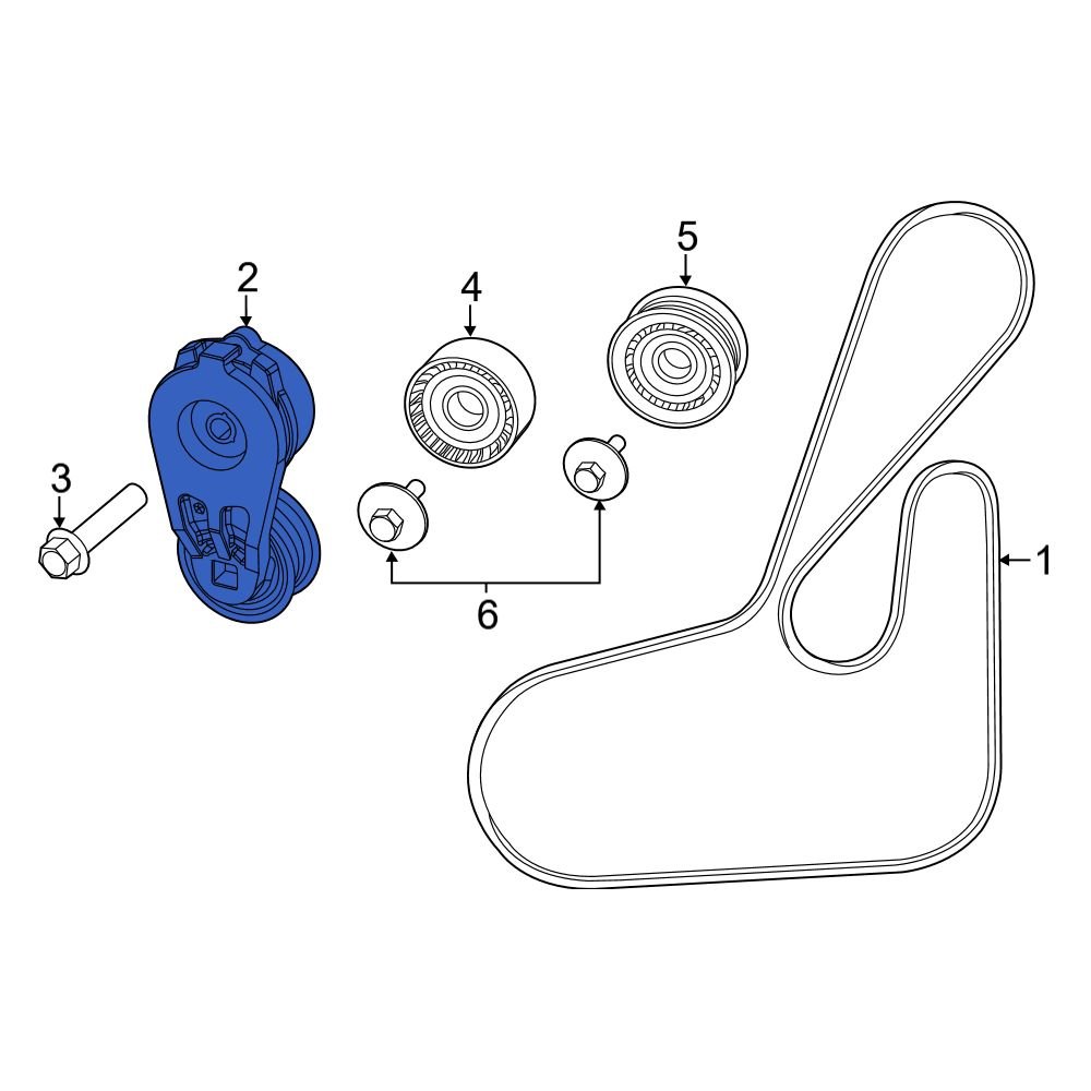 Jeep OE 4627533AC - Accessory Drive Belt Tensioner Assembly