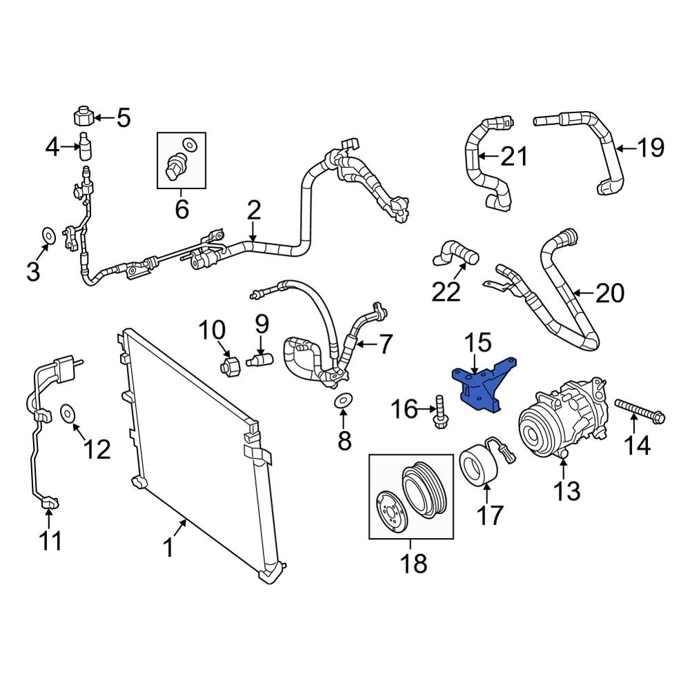 Jeep OE 68144541AB - Left A/C Condenser Mount