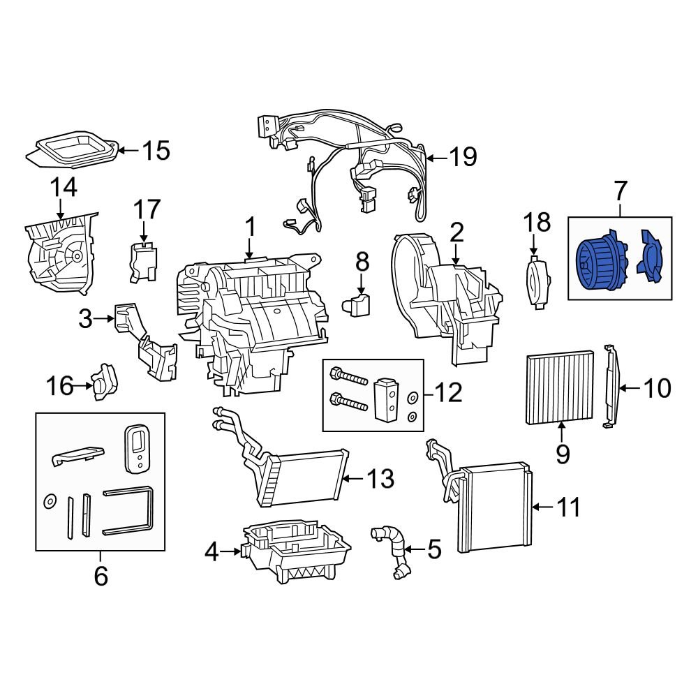 Jeep OE 68223053AD - HVAC Blower Motor Assembly