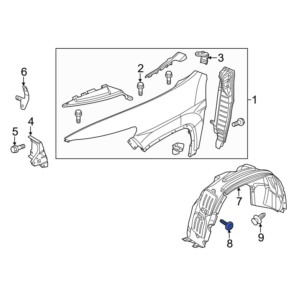 Jeep OE 6508863AA - Fender Liner Retainer