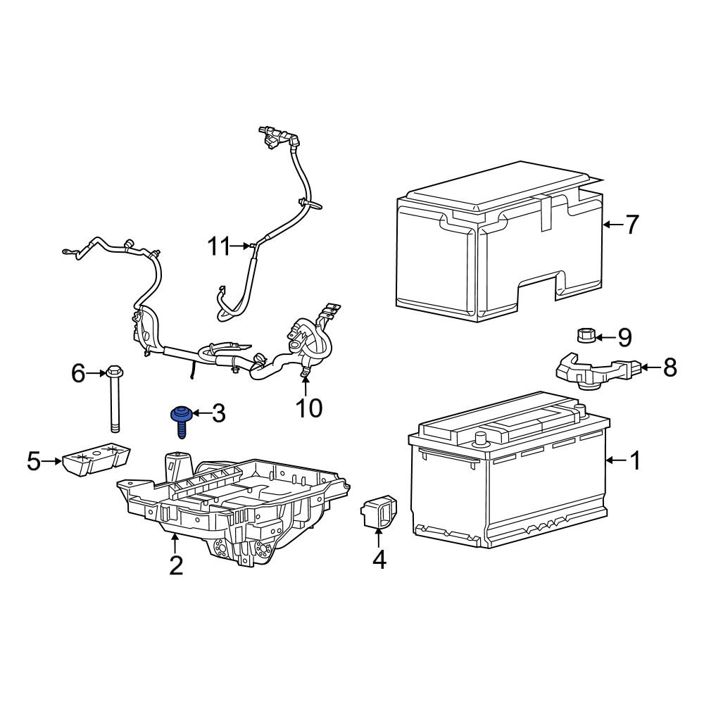 Jeep OE 6509760AA - Battery Tray Bolt