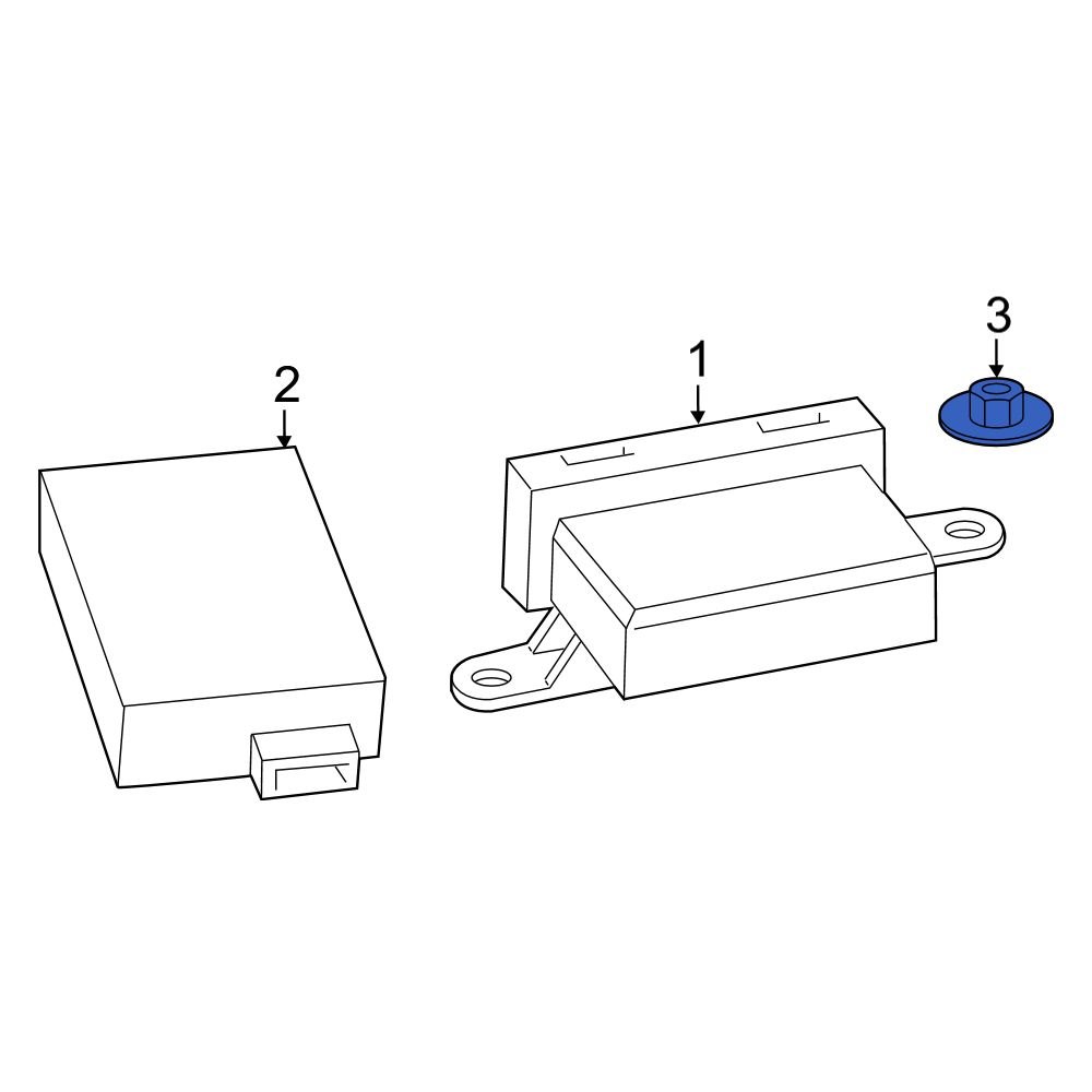 Jeep OE 6510462AA - Blind Spot Detection System Warning Sensor Nut