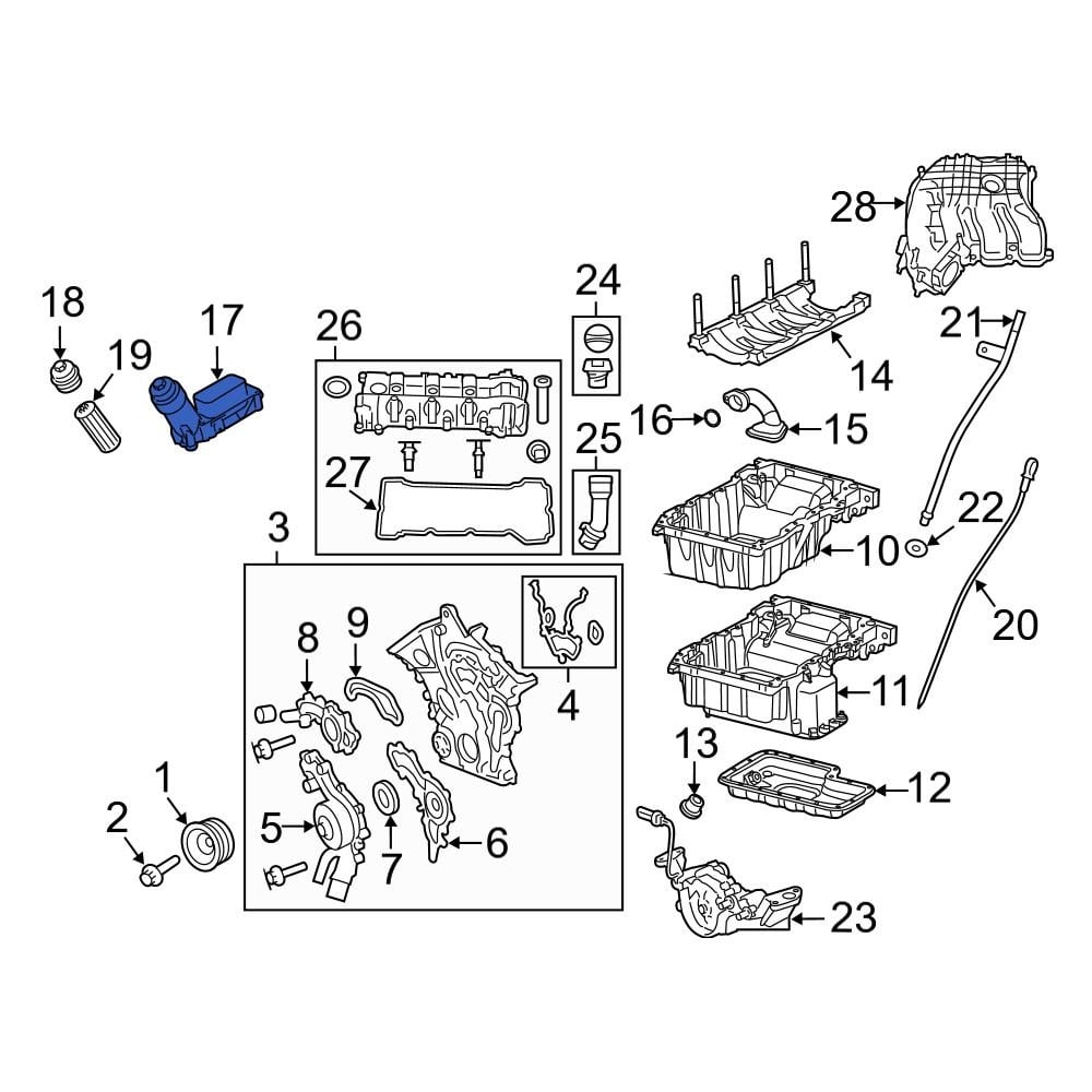 Jeep OE 68596317AB - Engine Oil Filter Housing