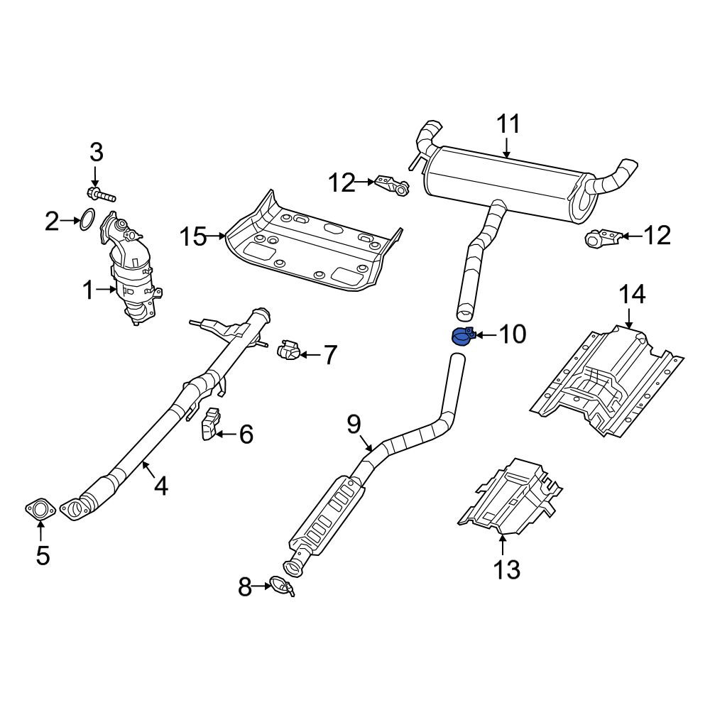 Jeep OE 55398182AA - Exhaust Muffler Clamp