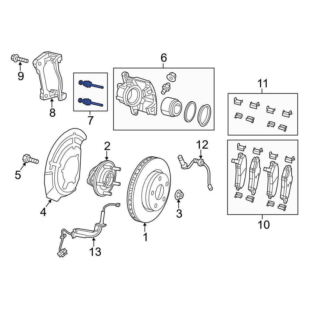 Jeep OE 68212325AA - Front Disc Brake Caliper Pin