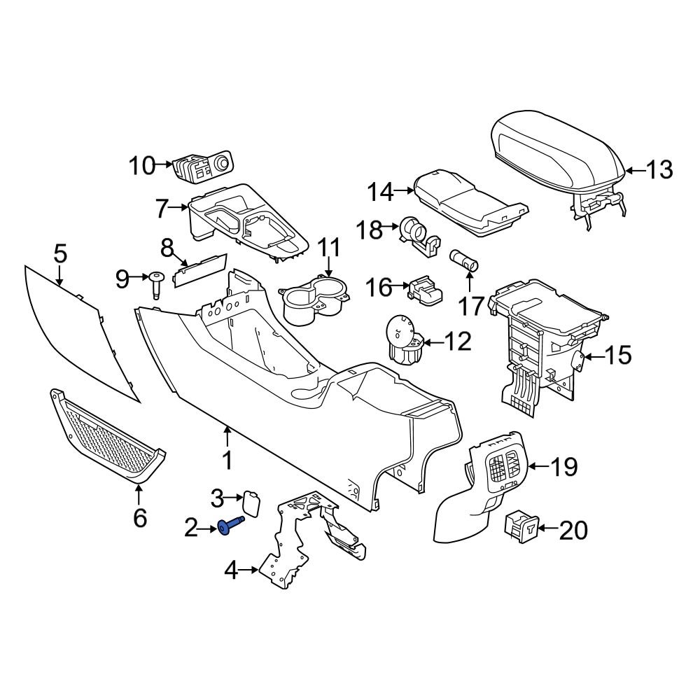 Jeep OE 6508182AA - Console Screw
