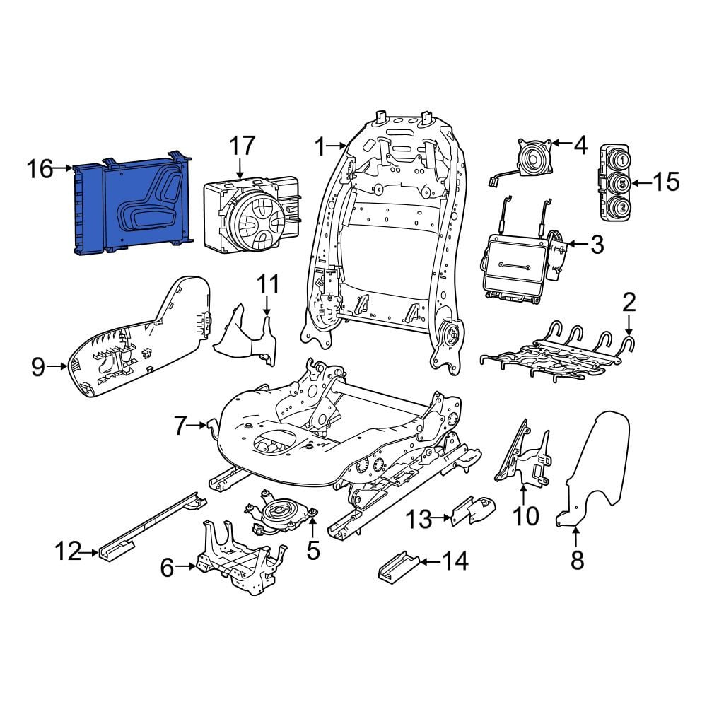 Jeep OE 56049433AG - Front Left Power Seat Switch