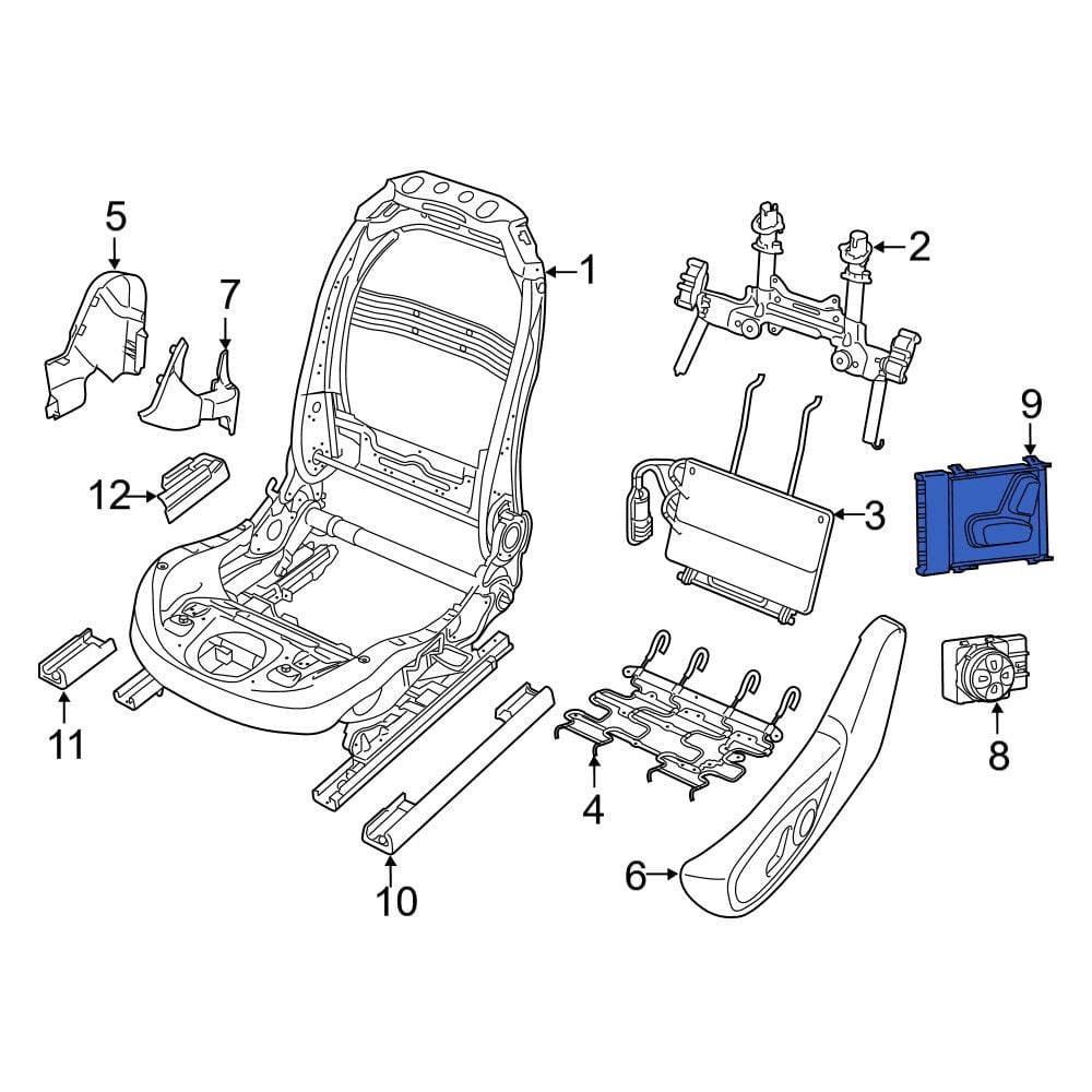 Jeep OE 56049433AG - Front Left Power Seat Switch