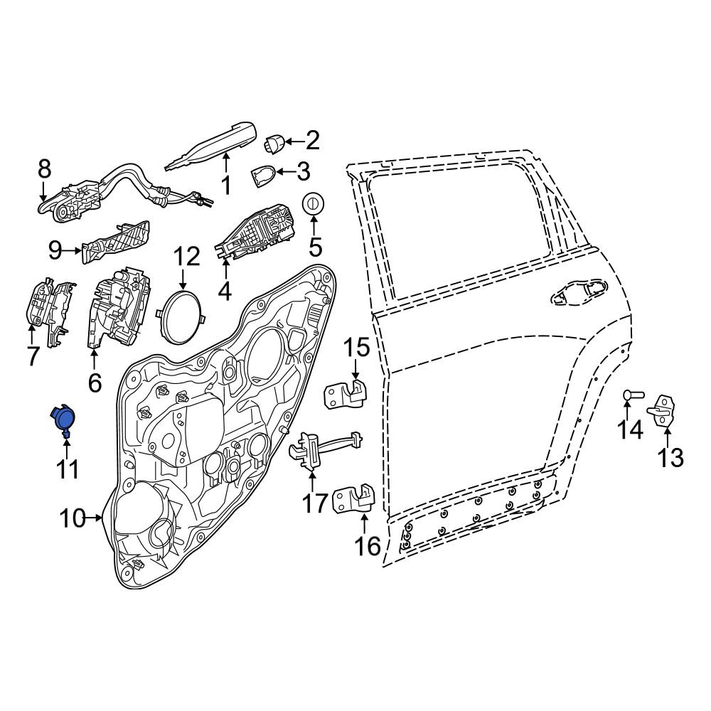 Jeep OE 68227285AA - Door Panel Carrier Screw Cap
