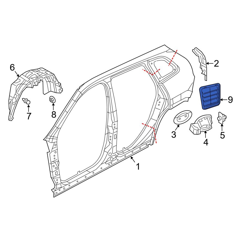 Jeep OE 68260545AA - Rear Quarter Panel Vent