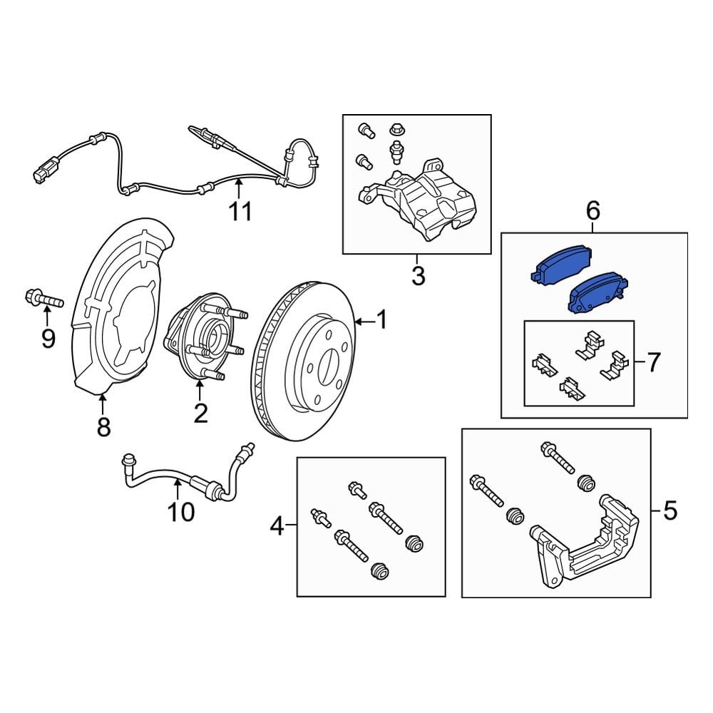 Jeep OE 68227573AD - Front Disc Brake Pad Set