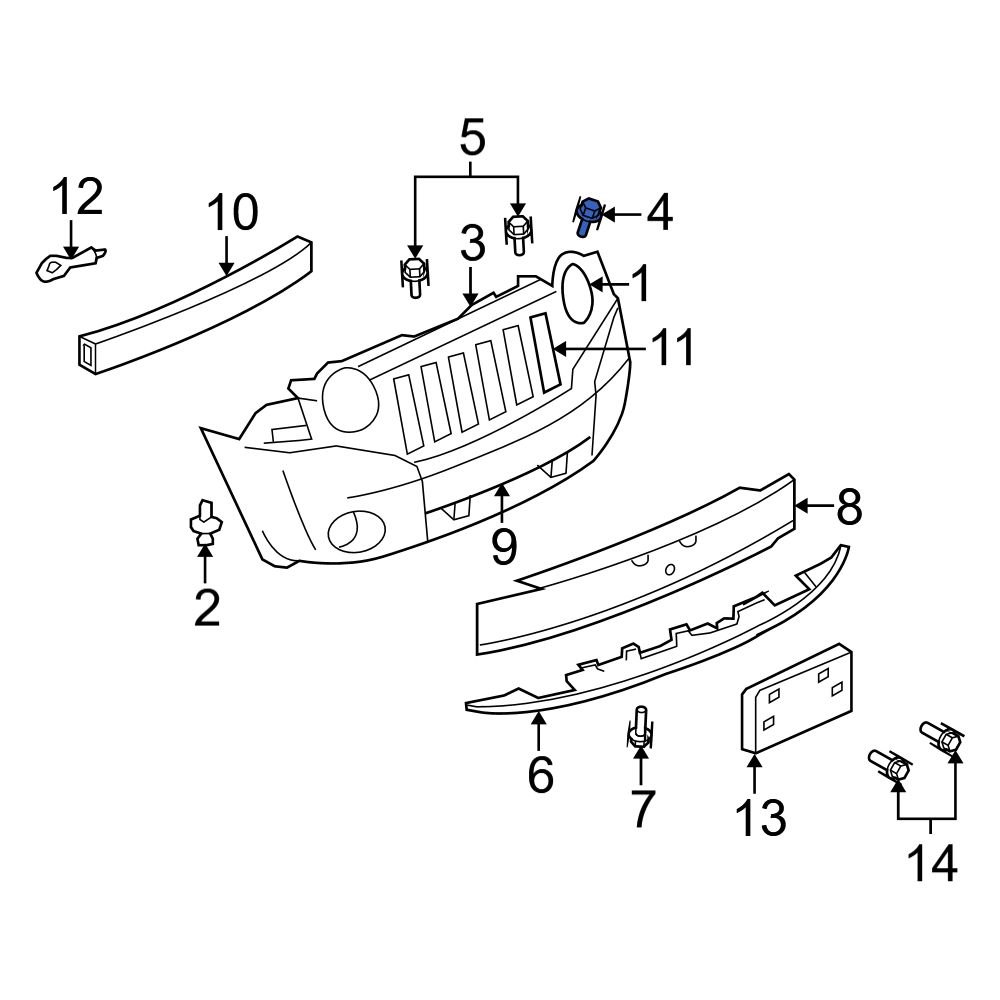 Jeep OE 6105098AA - Fender Liner Bolt