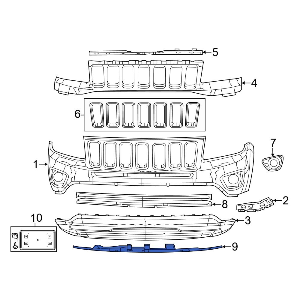 Jeep OE 68109868AA - Front Valance Panel