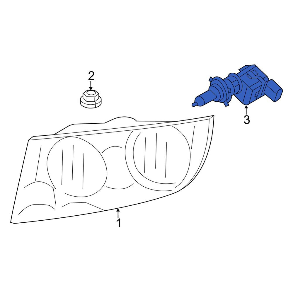 Jeep OE 68604855AA - Front Headlight Bulb