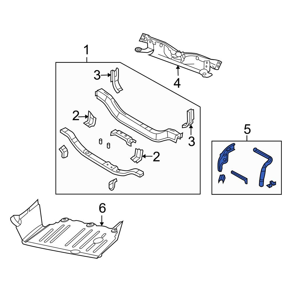 Jeep OE 68079654AH - Front Right Radiator Support Side Panel