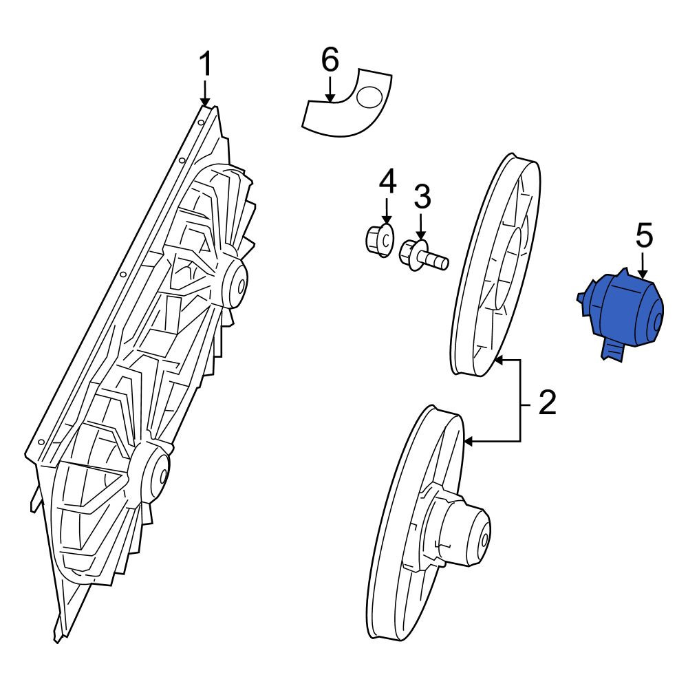 Jeep OE 68031873AA - Engine Cooling Fan Motor