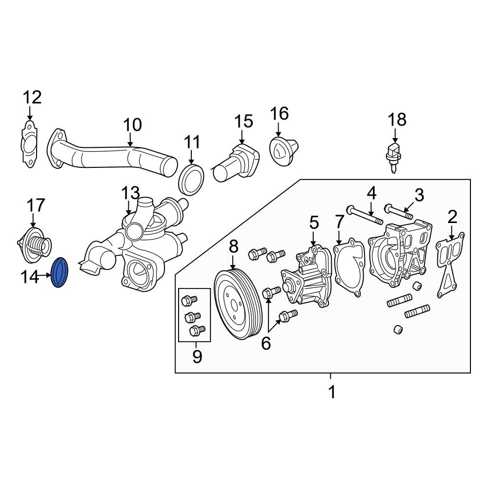 Jeep OE 4884572AA - Engine Coolant Thermostat Housing Gasket